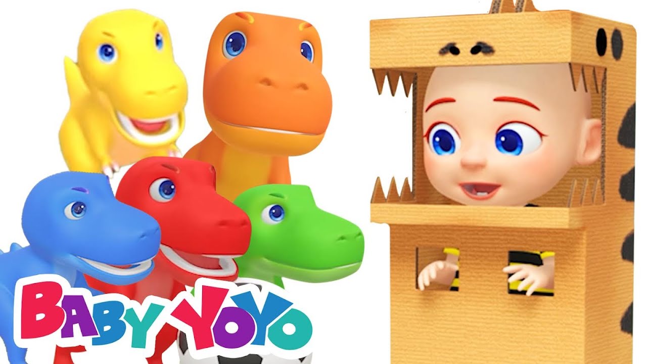 Five Little Dinosaurs Numbers Song and Kids Fun Learning Videos - YouTube