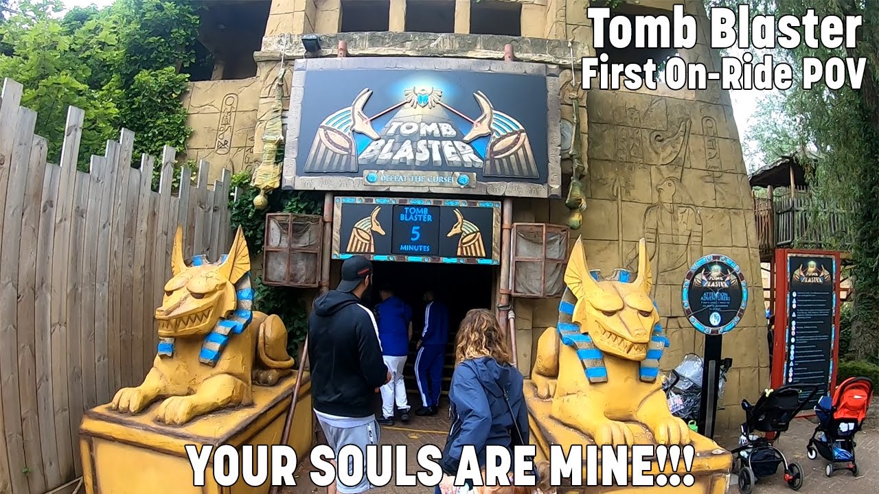 Tomb Blaster On Ride POV (4k) - YouTube