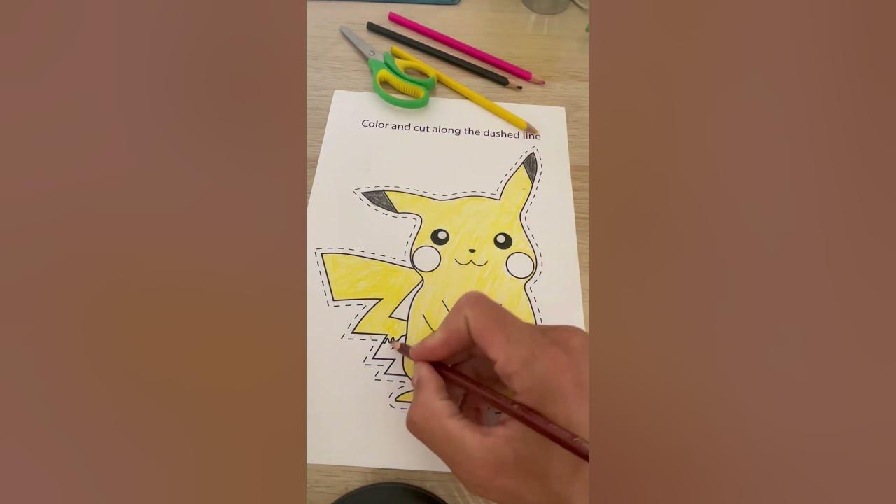Pikachu Cutting Practice | Pokemon Printable Scissor Skills | Pokemon ...