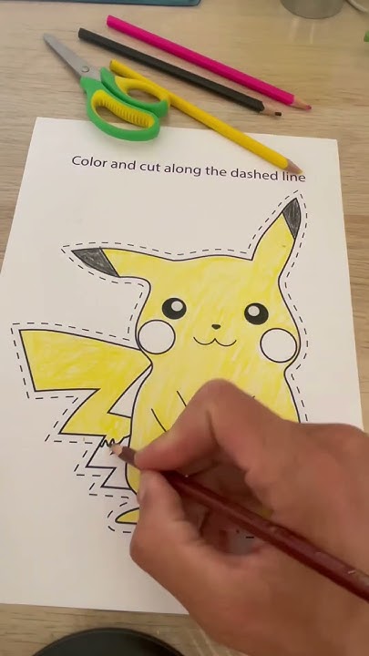Pikachu Cutting Practice | Pokemon Printable Scissor Skills | Pokemon ...