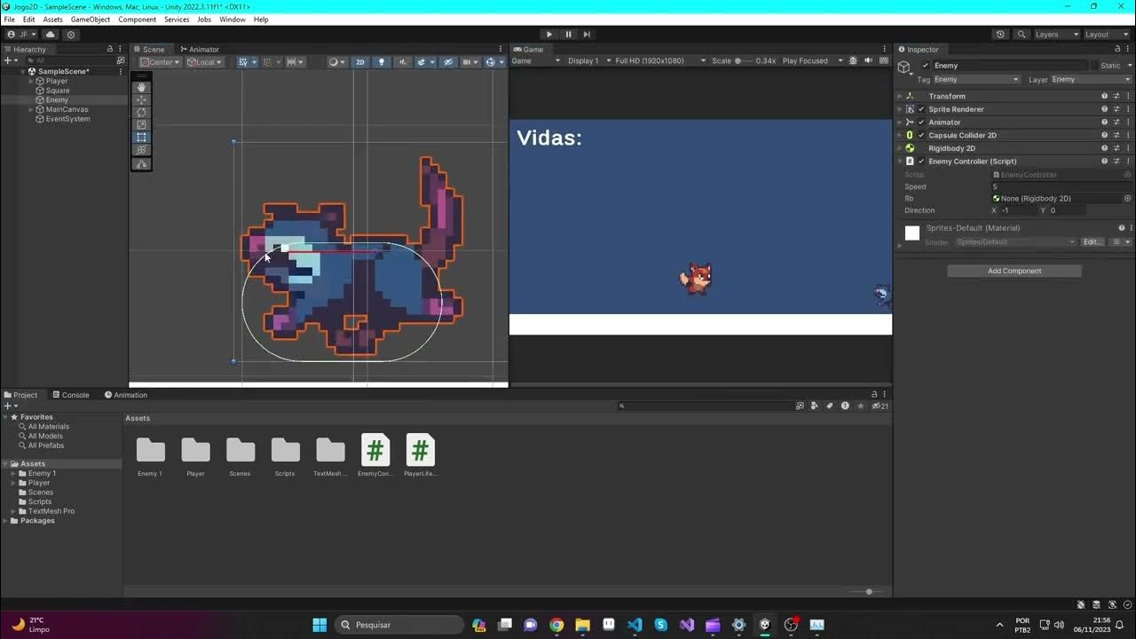 Aula 7 - Curso de Introdução ao desenvolvimento de jogos em Unity - YouTube