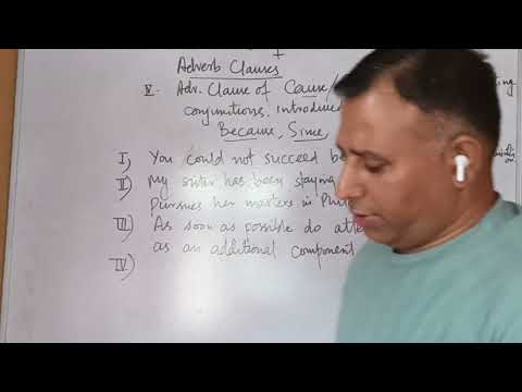 DAY 38 ADVERB CLAUSES KINDS... ADVERB CLAUSE OF REASON/ CAUSE - YouTube