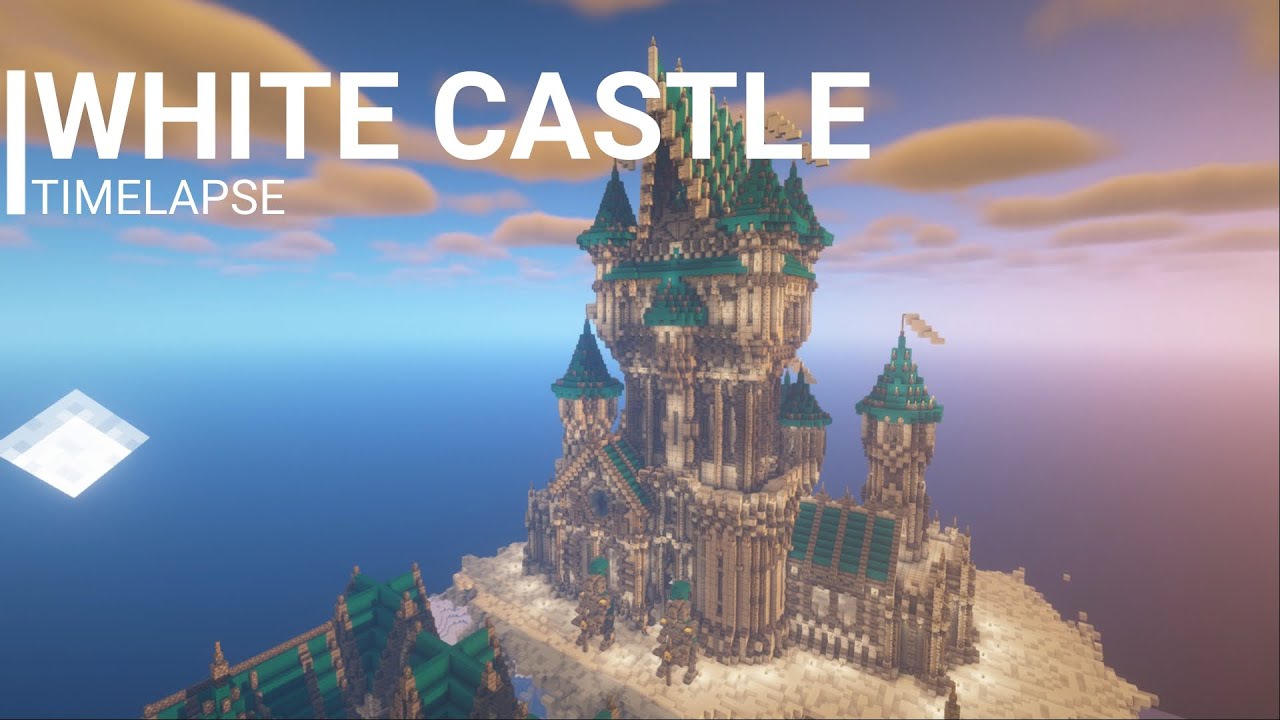 White castle build | Minecraft TimeLapse (Spirit in the sky) - YouTube