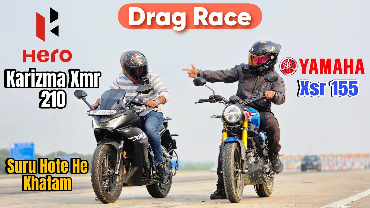 Yamaha Xsr 155 Vs Hero Karizma xmr 210 Drag Race || Comparison | Drag ...