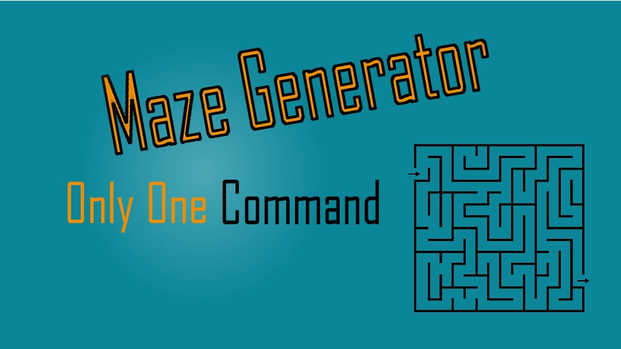 Maze Generator | Only One Command - YouTube