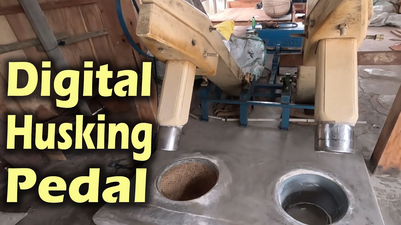 Rice Husking Process in Electric Husking Pedal | Digital Husking Pedal ...