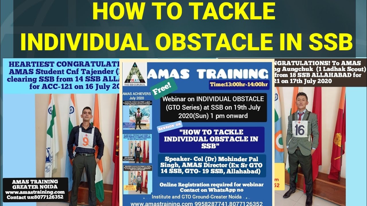 How to Tackle Individual Obstacle in SSB - YouTube
