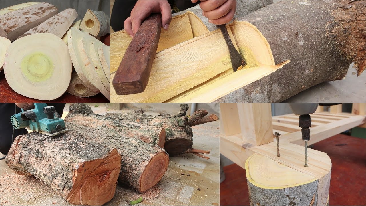 TOP 4 Special Woodworking Ideas From Solid Dried Stumps // A Unique And ...
