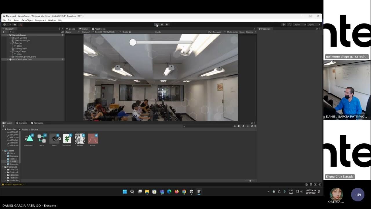 Unity, como controlar animacion con slider en realidad aumentada - YouTube