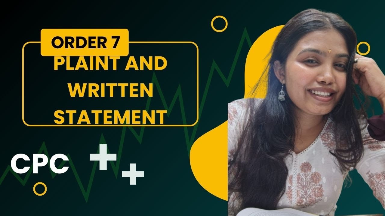 PLAINT & WRITTEN STATEMENT | ORDER 7 CPC - YouTube
