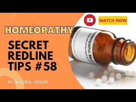 Homeopathy REDLINE tips 58#homeopathy#dr.iqbalansari#aiapget