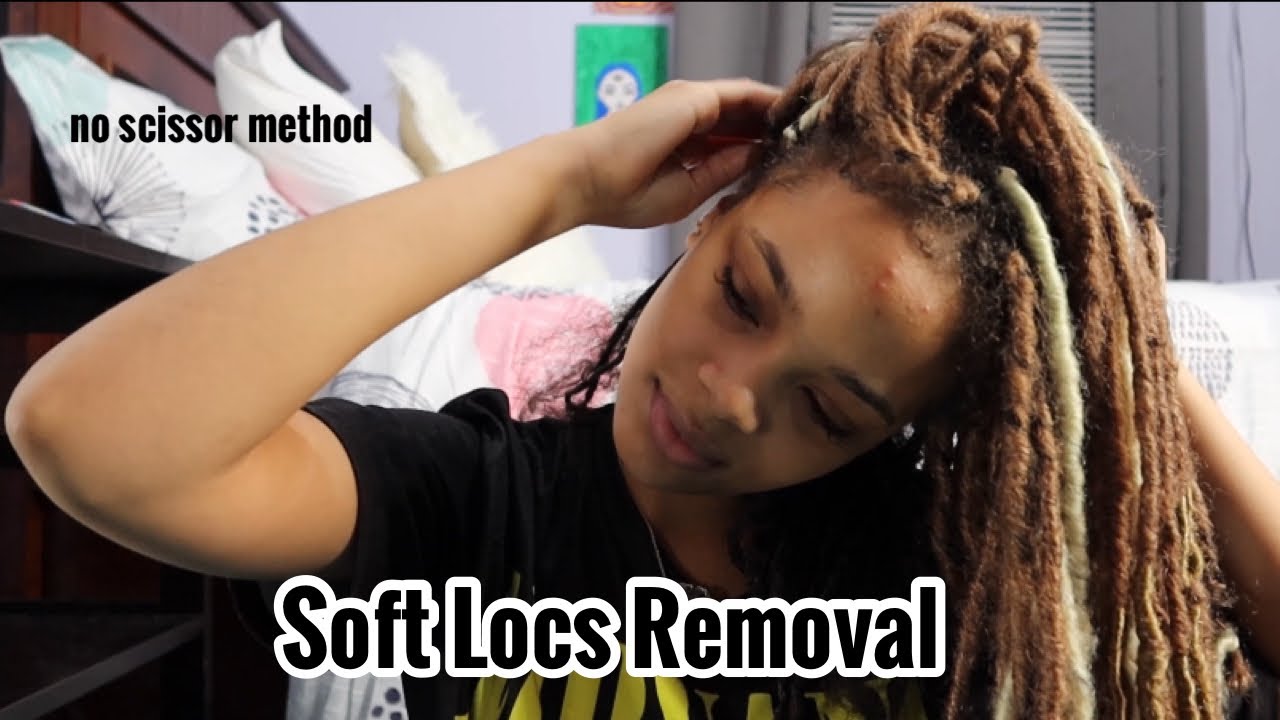 Soft locs removal/take down (no scissor method) - YouTube