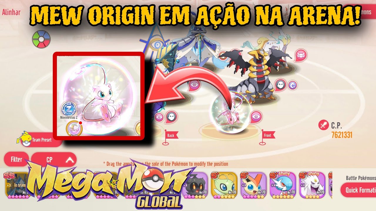 ELE PODE MUDAR O RESULTADO DE QUALQUER LUTA! MEW ORIGIN NA ARENA ...