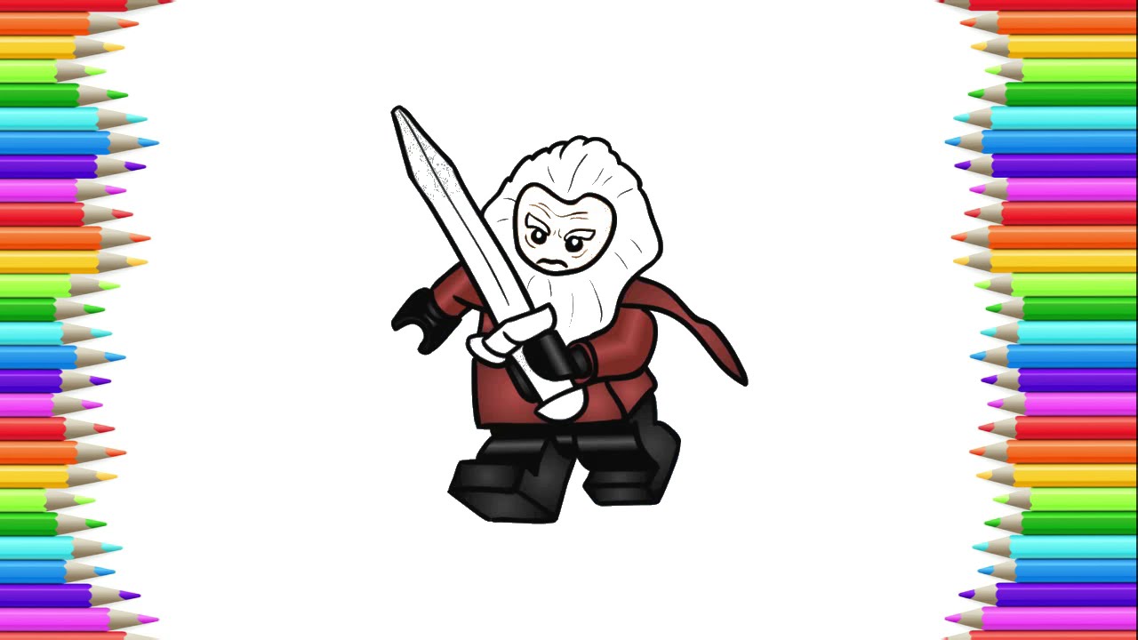 How to Draw LEGO Balin Step by Step Easy Lego Cartoon Drawing Tutorial ...