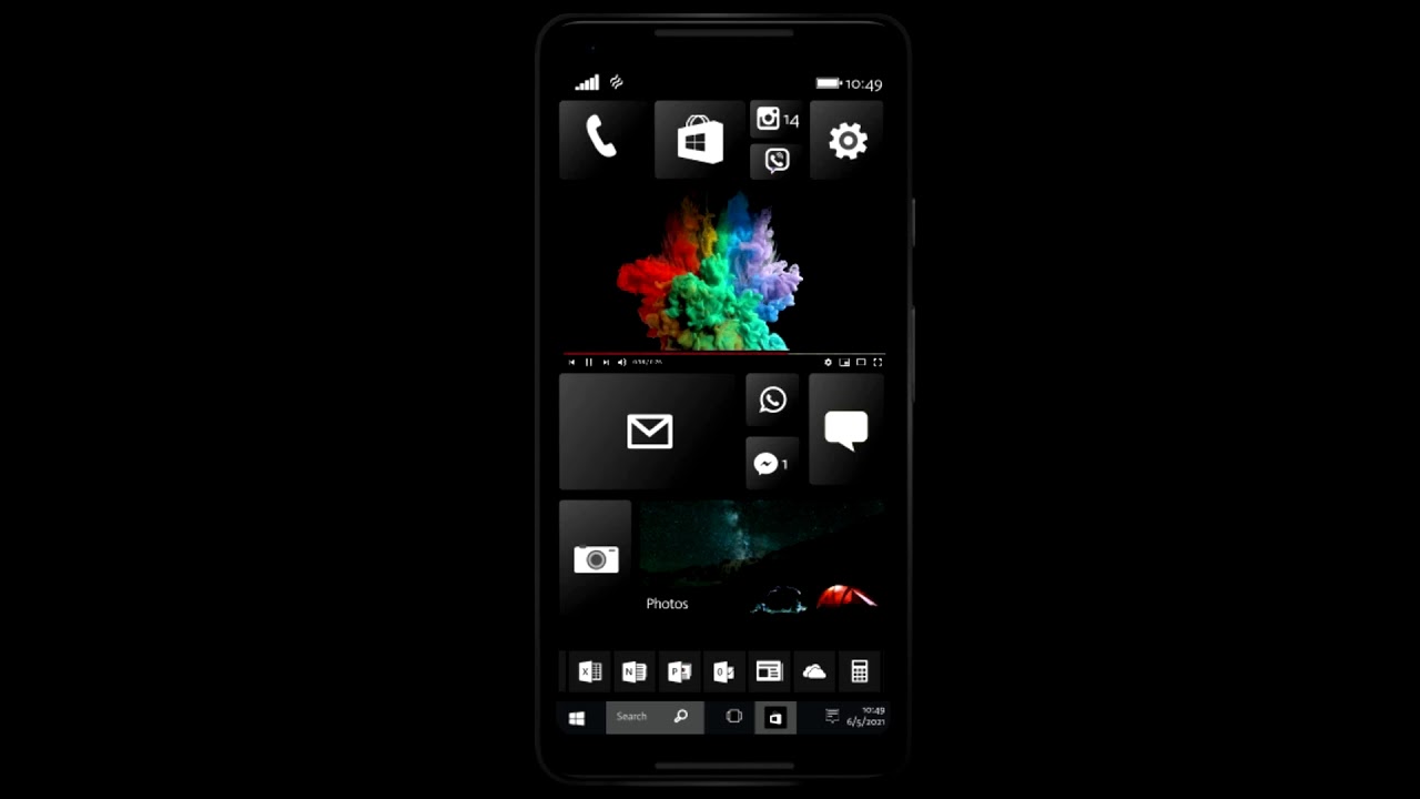 Windows Phone 2020 by MI Black Theme - YouTube