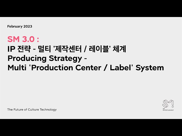 SM 3.0: IP 전략 - 멀티 '제작센터/레이블' 체계｜SM 3.0: Producing Strategy - Multi 'Production Center/Label' System