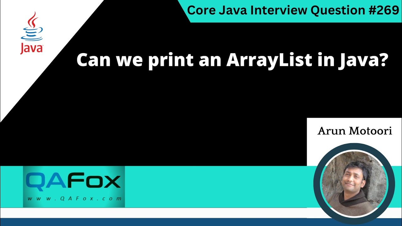 Can We Print An Arraylist In Java Core Java Interview Question 269 1566