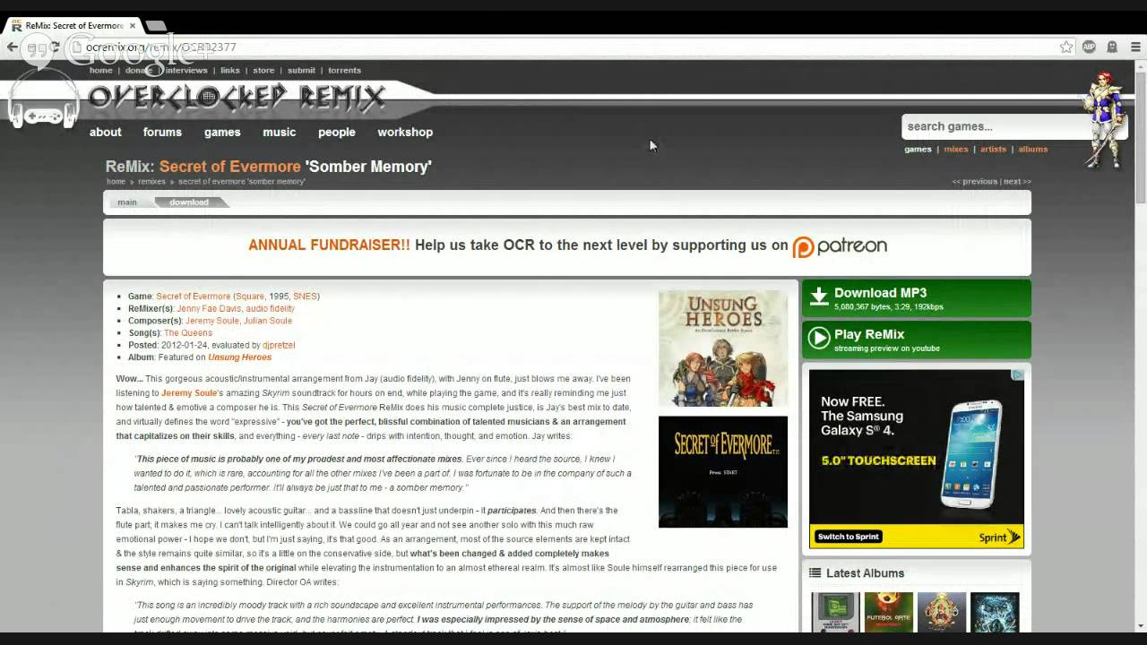 OCR Talkback #39 - 10 Awesome OC ReMixes from Obscure Games - YouTube