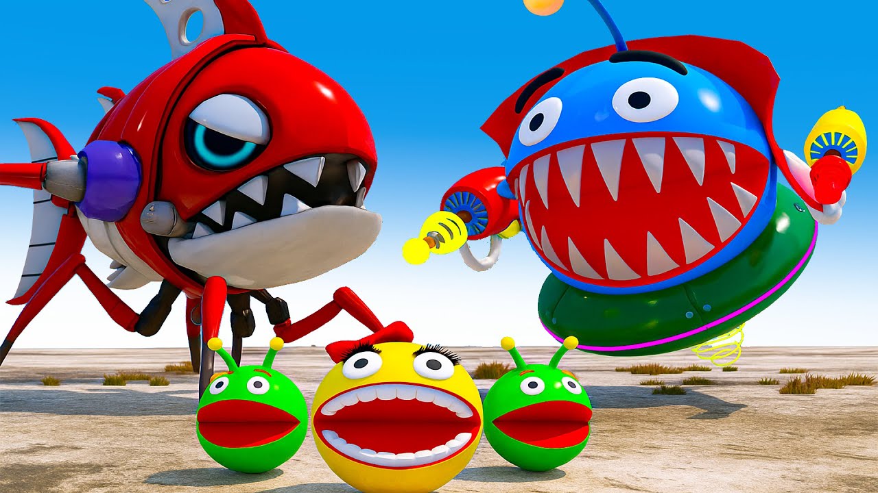 MS Pacman & Alien Pacman VS Monster Pacman - Pacman Adventure - YouTube