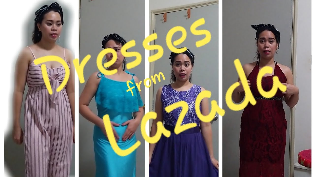 TRYING ON LAZADA DRESSES! - YouTube