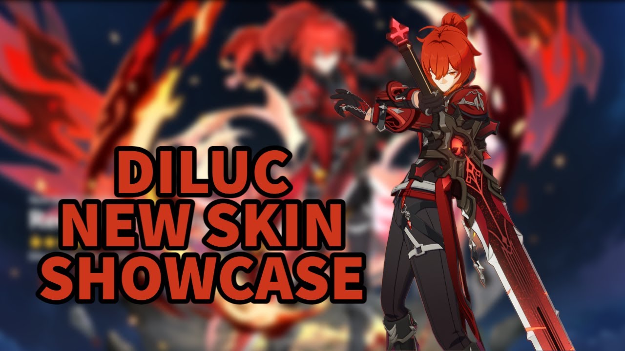 Diluc Red Dead of Night Skin Showcase vs Childe - Genshin Impact - YouTube