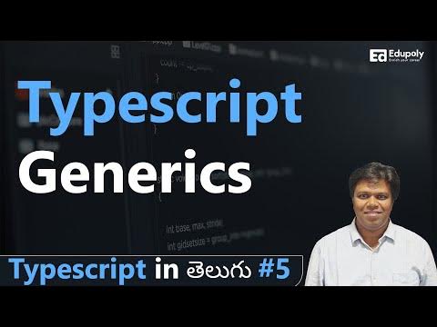Typescript Generics in Telugu - YouTube