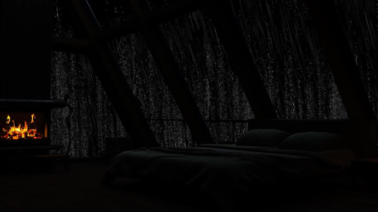 Sleep Well, Relax With The Sound Of Rain Outside The Window In The ...