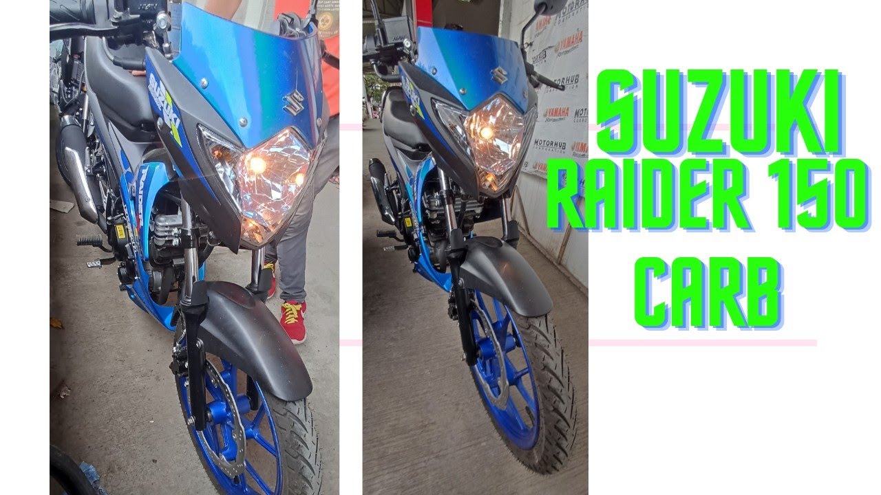 SUZUKI RAIDER 150carb race Blue - YouTube