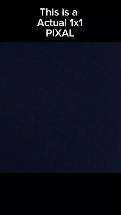 1x1 actual pixel - YouTube