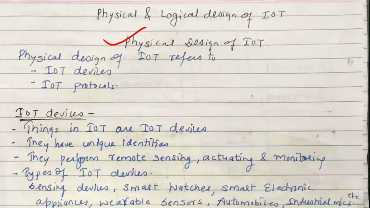 IOT - Physical Design of IOT_ IOT devices - lecture 8_ - YouTube