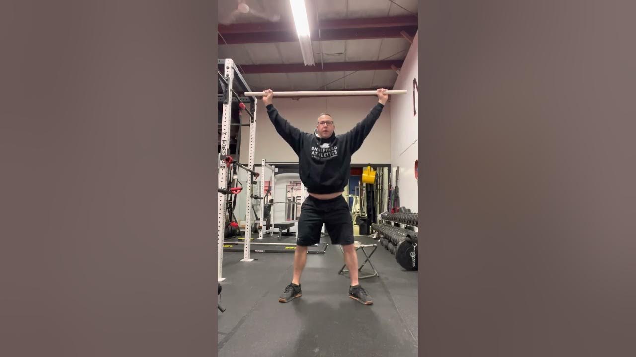 Overhead Squat (OHS) with a PVC Pipe or Band - YouTube