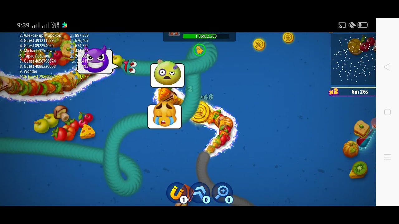 Worm Zone games # happy ka kids - YouTube
