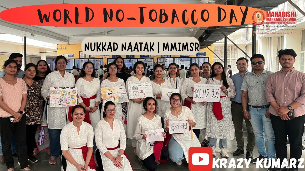 Nukkad Naatak on World No tobacco day | MMIMSR - YouTube
