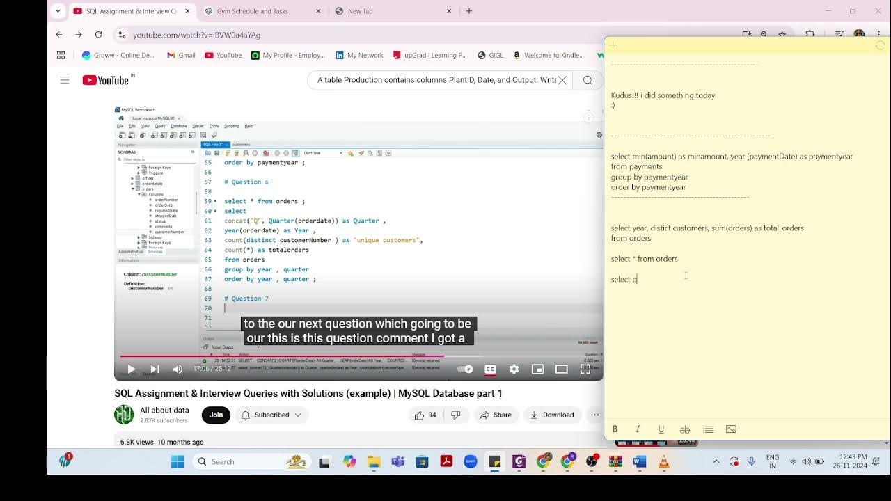 SQL Tutorial: Using CONCAT to Analyze Quarterly Unique Customers - YouTube