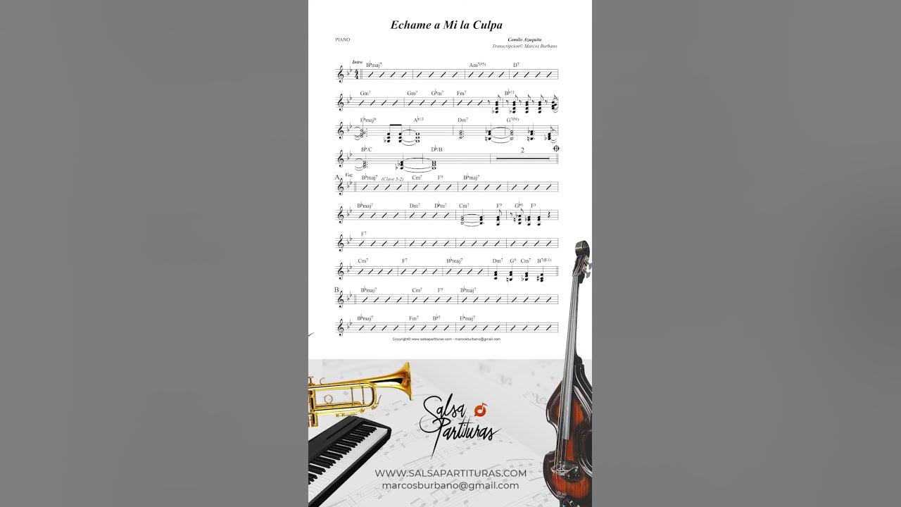 ECHAME LA CULPA [CAMILO AZUQUITA] Sheet Music Orchestra - YouTube