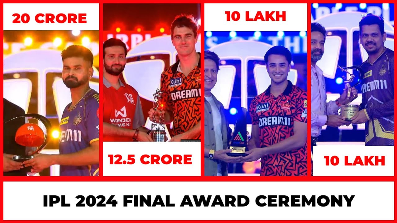 IPL 2024 Final Award Ceremony | IPL 2024 Final All Award List | IPL ...