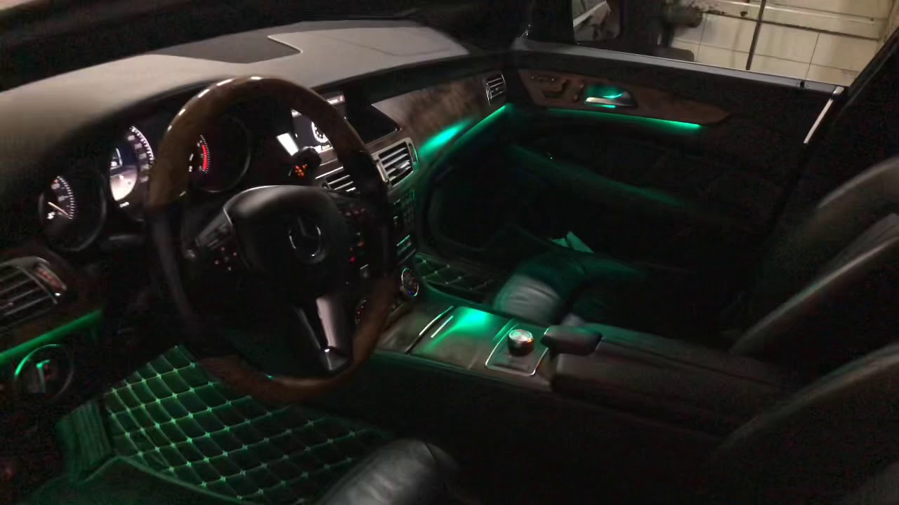 Ambient Light контурная подсветка Mercedes Benz CLS c218 w218 - YouTube