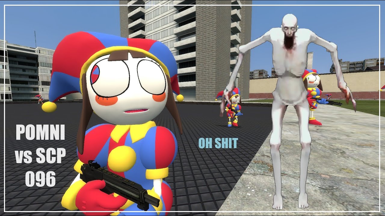 The Amazing Digital Circus POMNI vs SCP-096 Gmod - YouTube