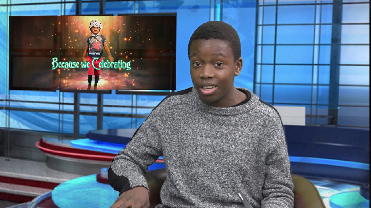Stacey Fru sits with young teenage author Ntando Makwela. - YouTube