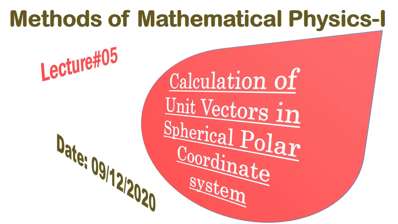 Unit Vectors in terms of Spherical Polar Coordinates System Calculation ...