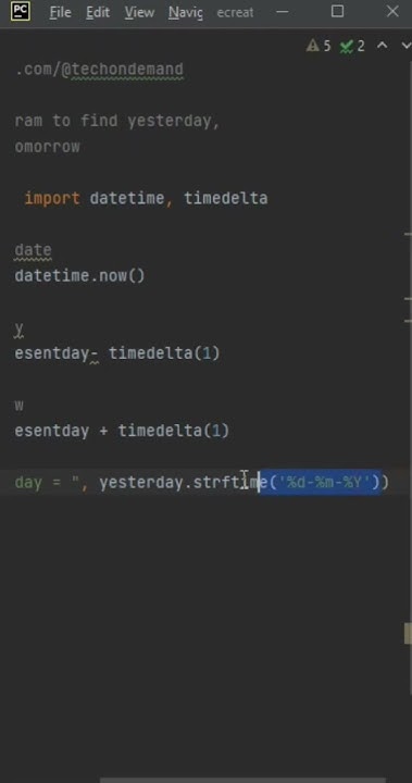 Find yesterday’s, today’s and tomorrow’s date #date #python #trending # ...