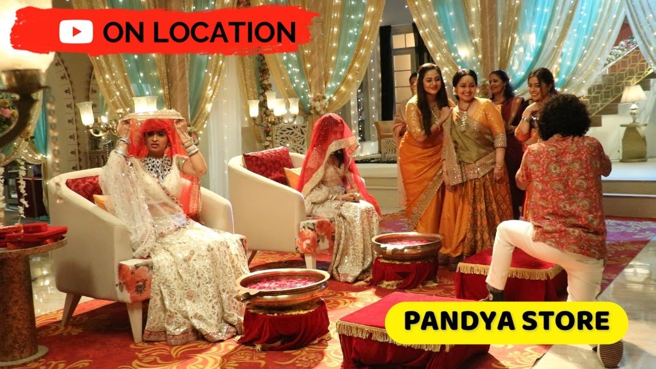 Pandya Store on location: Natasha and Dolly ka Hua Grah Pravesh ...