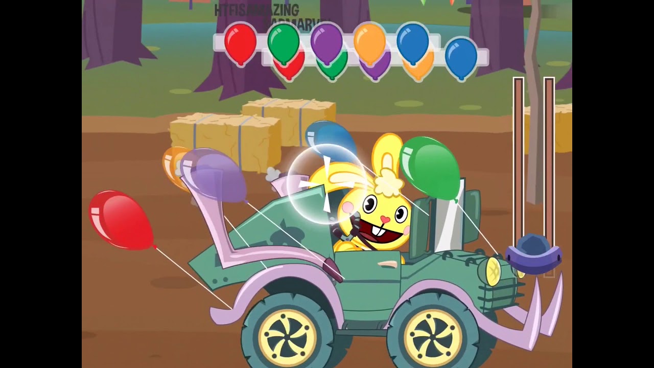Happy Tree Friends Deadeye Derby balloon event - YouTube
