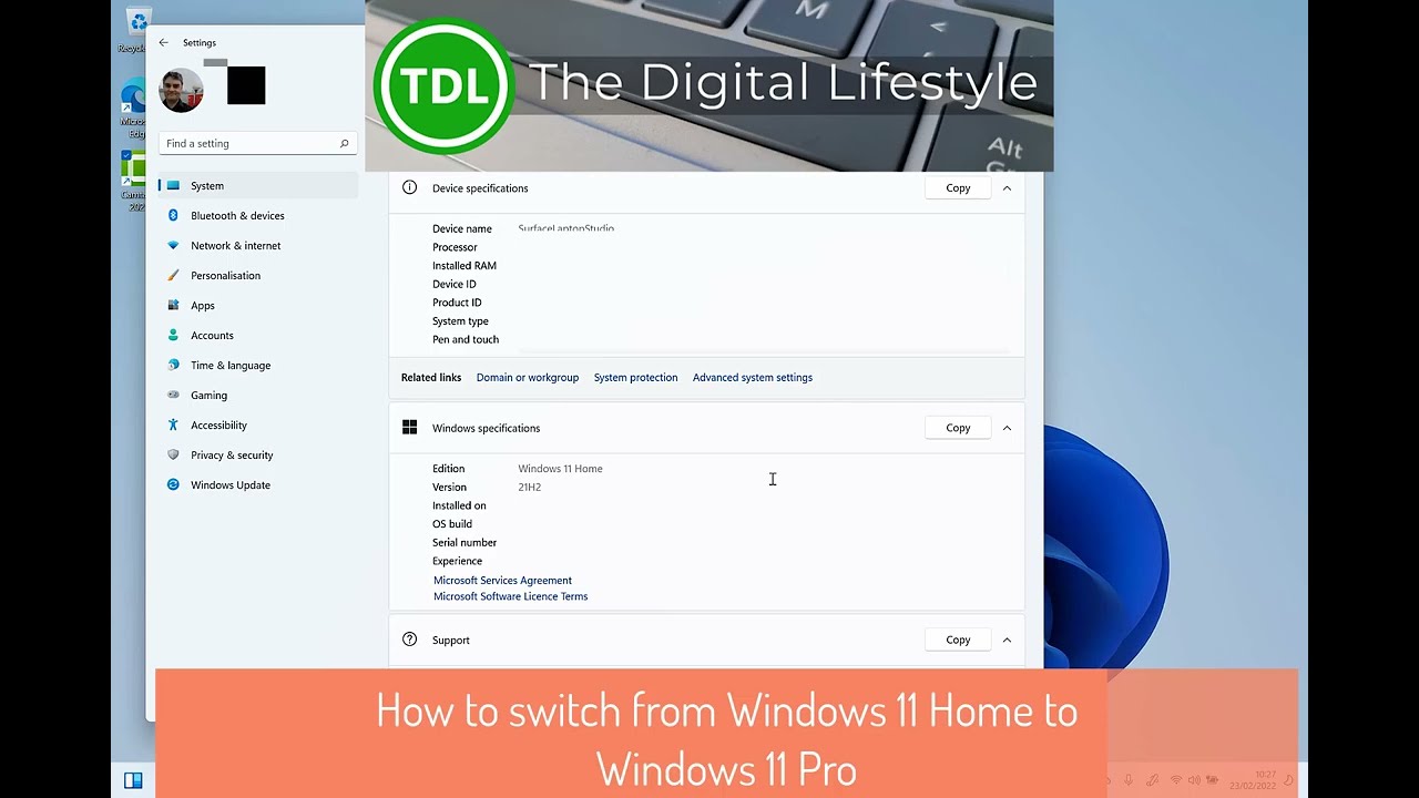 How to upgrade from Windows 11 Home to Windows 11 Pro - YouTube