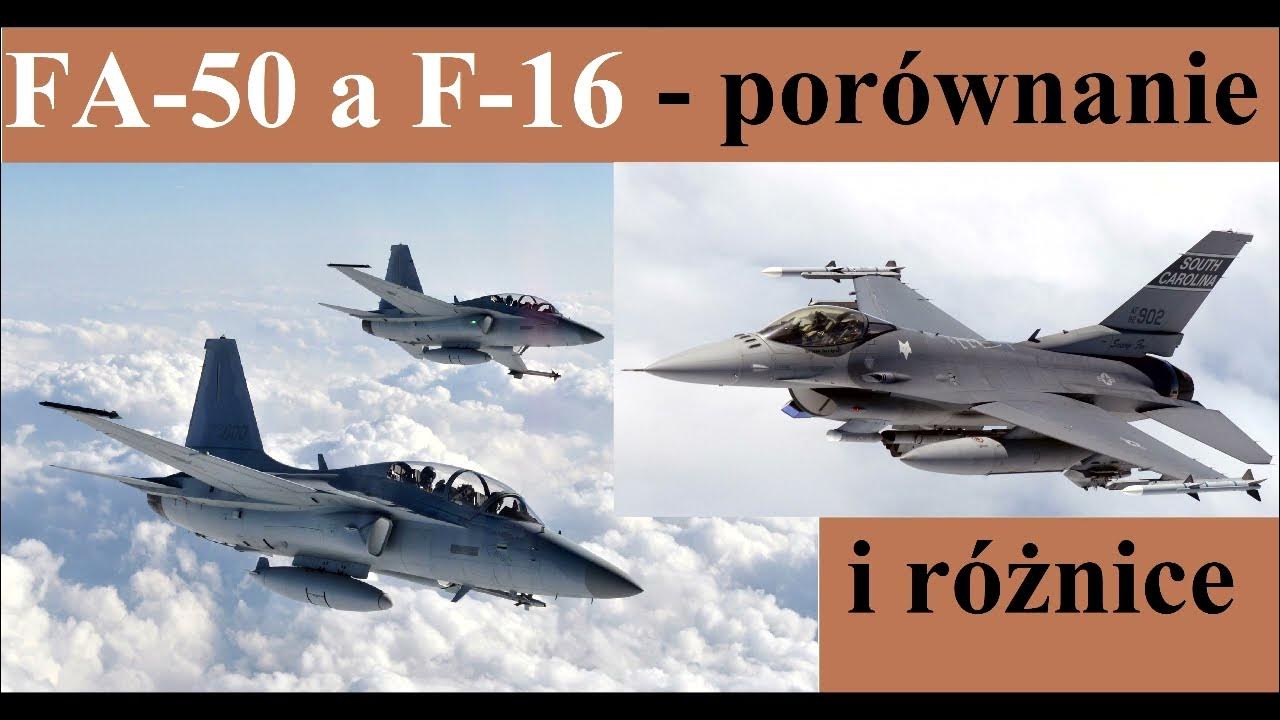 FA-50 a F-16 - porównanie i różnice - YouTube