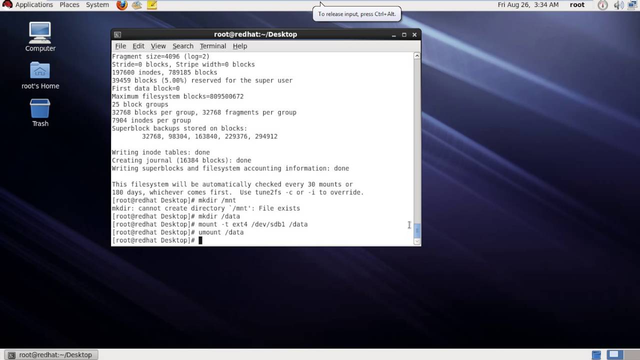 Linux partition creation - YouTube