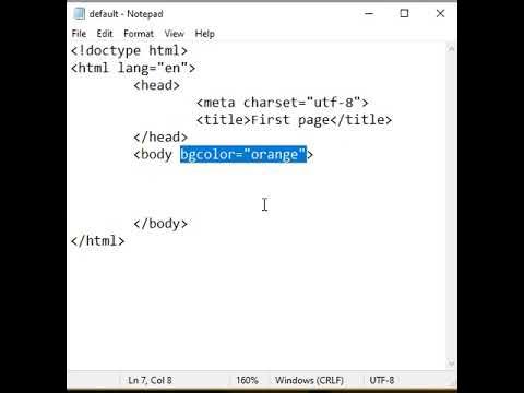 Set Background Color to Webpage in HTML | #html #shorts 31 🚀 - YouTube