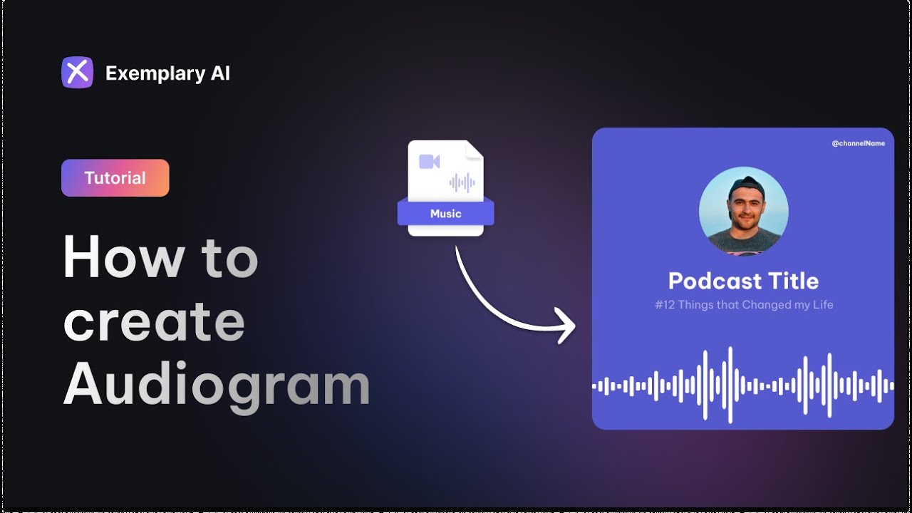 How to create Audiogram from a Podcast | Exemplary AI - YouTube