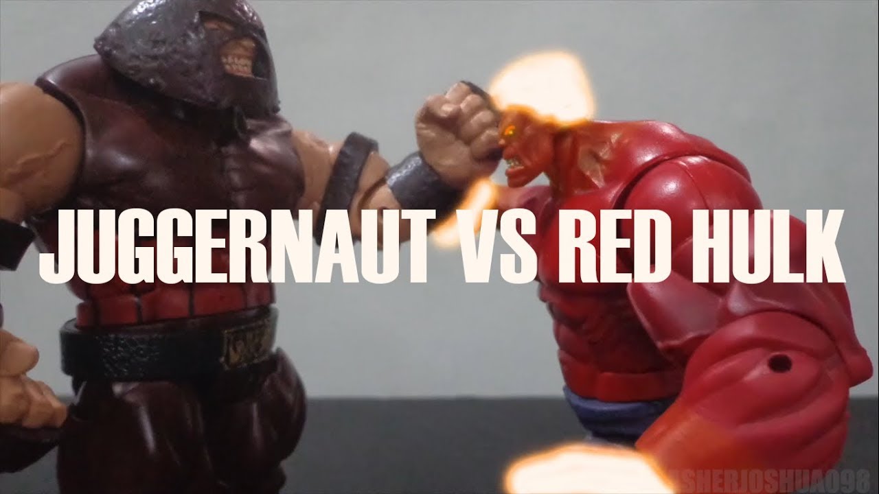 Juggernaut vs Red Hulk (STOP MOTION) - YouTube