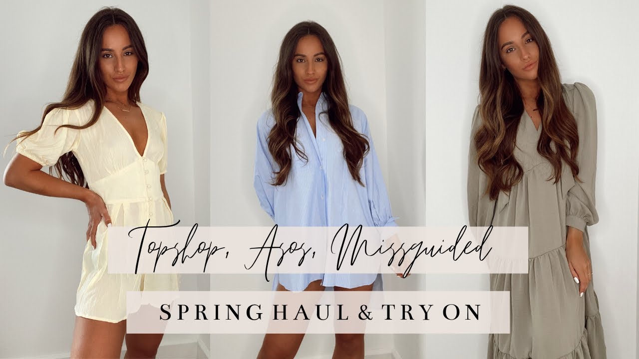 NEW IN SPRING DRESS HAUL & STYLING - TOPSHOP, ASOS, MISSGUIDED | RACHEL ...